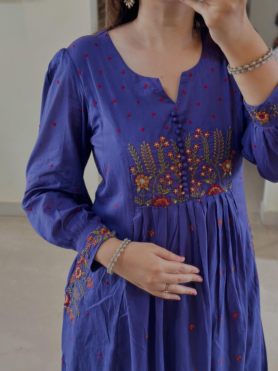 Purple Pure Lilan Anarkali suit set - Blooms Boutique