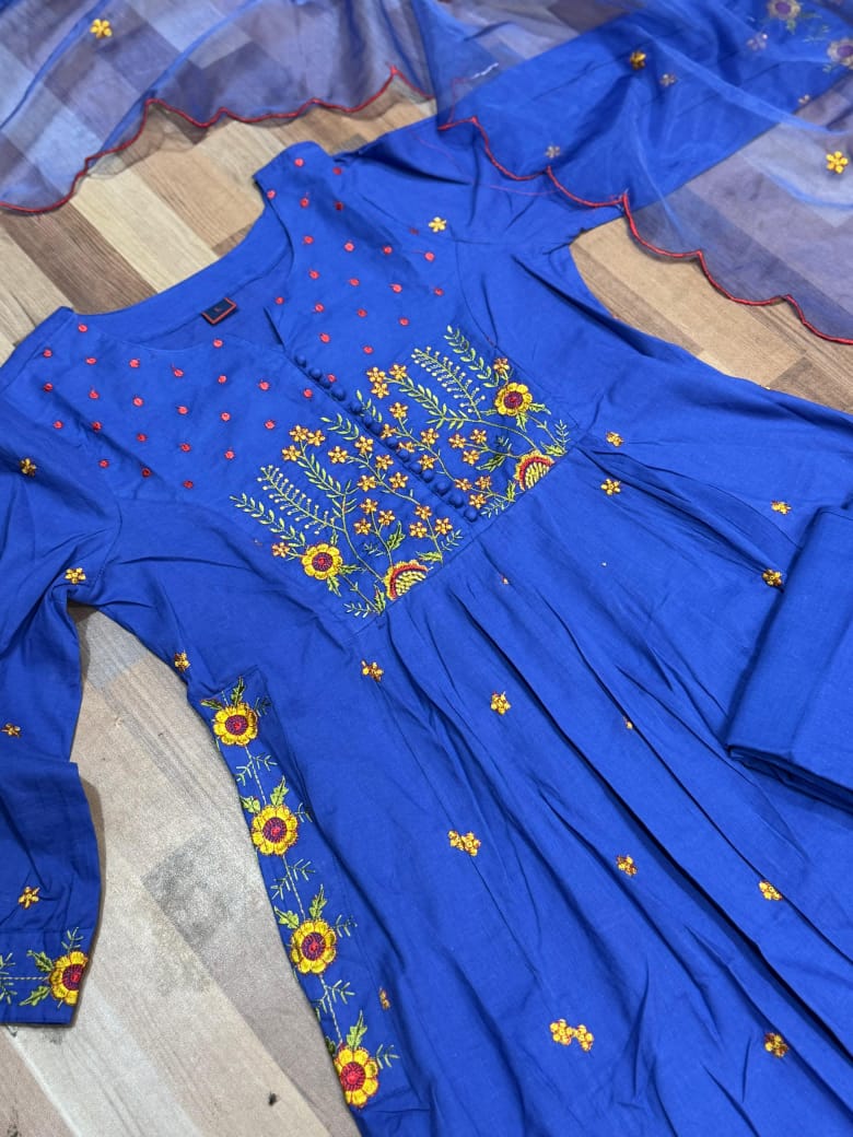 Purple Pure Lilan Anarkali suit set - Blooms Boutique