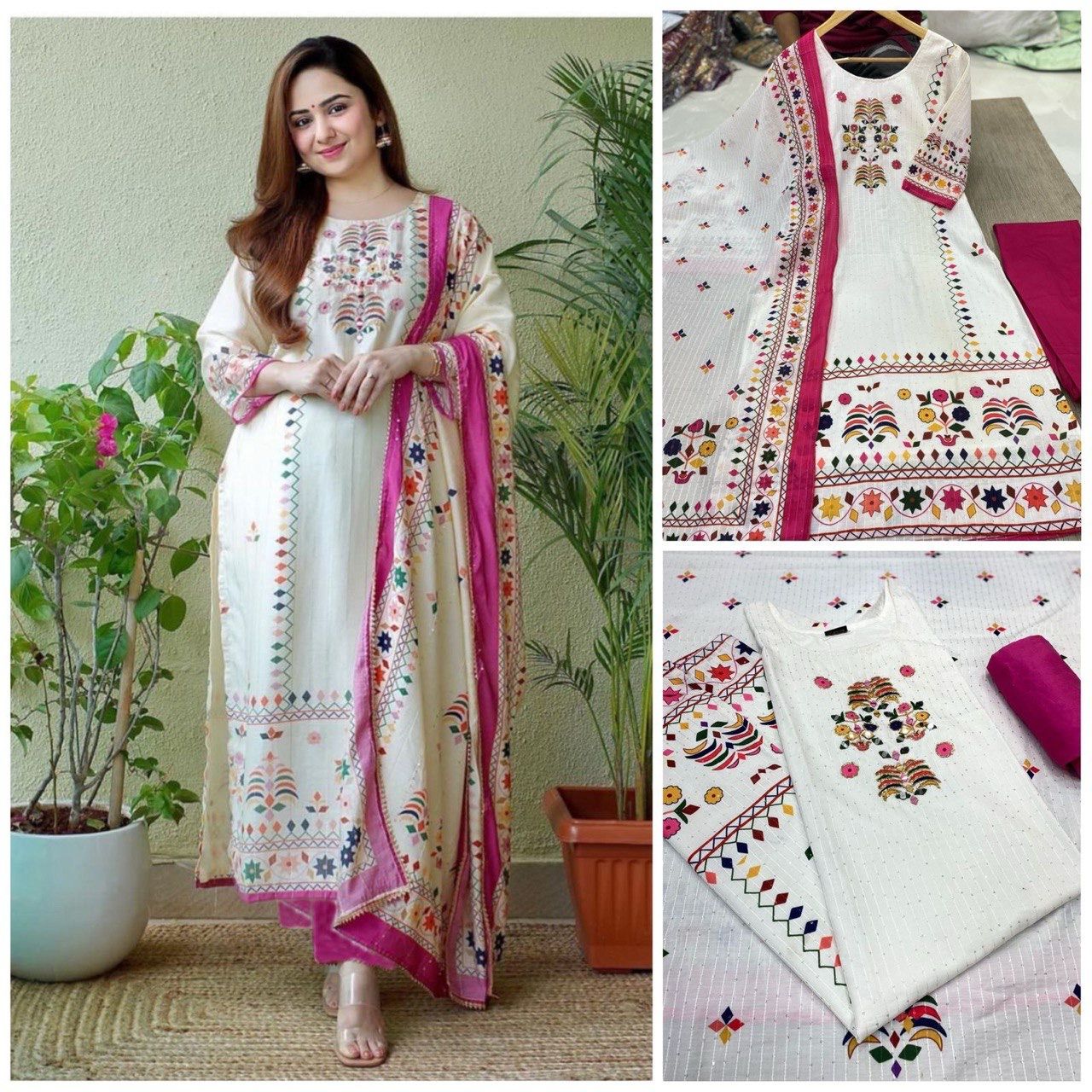 Beautifully Printed Maslin Kurta - Blooms Boutique